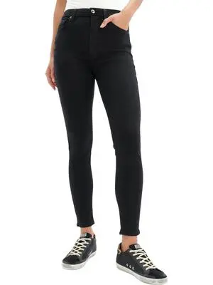 Splendid High Waist Ankle Skinny Jeans - Black