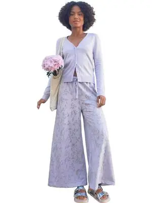 SPLENDID Splendid Air Burnout Pant - Wide Leg, Drawstring Waist