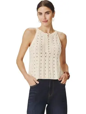 Splendid Foster Knit Tank With Silver Buttons - Shell