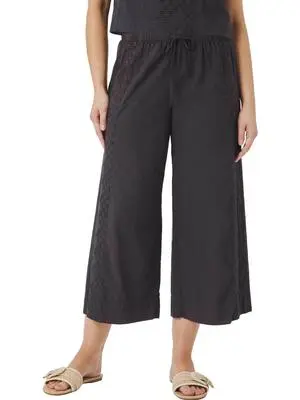 SPLENDID Splendid Kenzie Eyelet Cropped Wide Leg Pants
