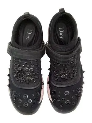 Dior Embellished Touch-strap Sneakers - Black