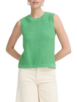 ICHI Tie Back Knit Vest - Greenbriar