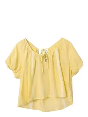 DAMSON MADDER Maura Lace Trim Top - Butter