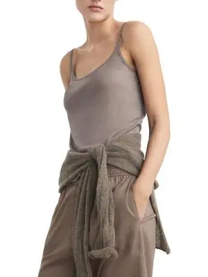 Mango Cotton Camisole - Medium Brown