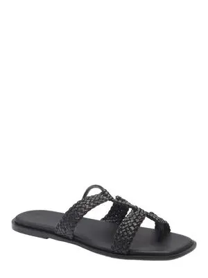 Hereu Woven Strappy Leather Sandals - Black