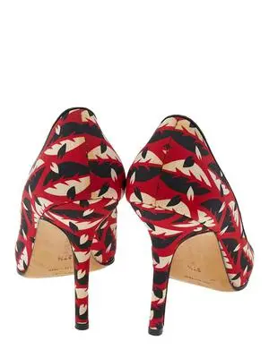 MANOLO BLAHNIK Manolo Blahnik Graphic Print Peep-Toe Pumps