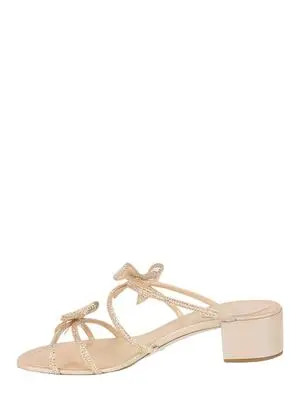 Rene Caovilla Crystal-embellished Bow Sandals - Neutrals