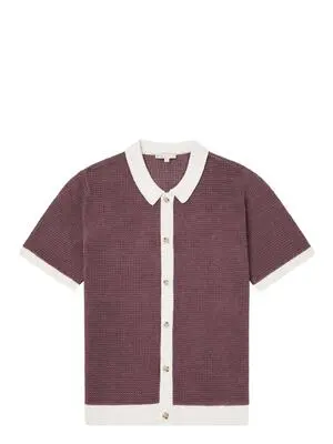 Onia Crocheted Linen Shirt - Brown