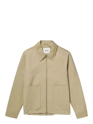 Nn07 NN07 Gael 8445 Organic Cotton-Blend Zip-Up Jacket Beige