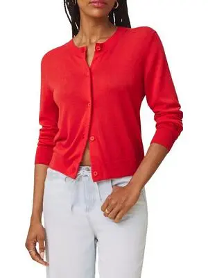 Splendid Erica Crewneck Button Front Cardigan - Firework