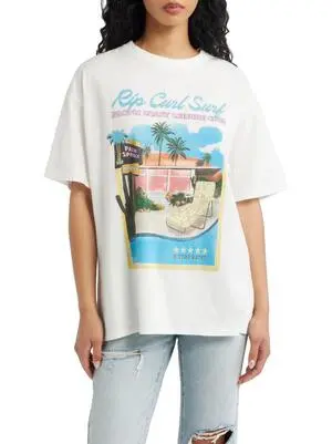 Rip Curl Pacific Coast Leisure Club Graphic T-shirt - Bone