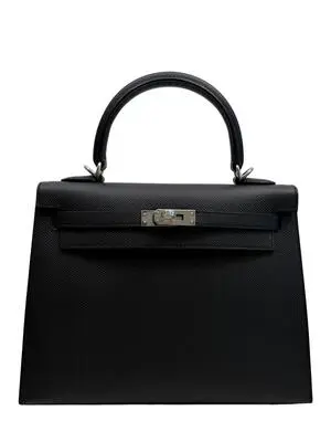 Hermès Kelly Epsom Palladium Hardware - Black