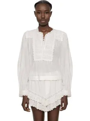 Sea Eliza Long Sleeve Top - White