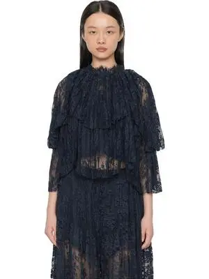 Sea Sharleen Lace Cape Top - Black