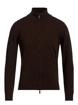 MOORER Cashmere Zip-up Cardigan - Brown