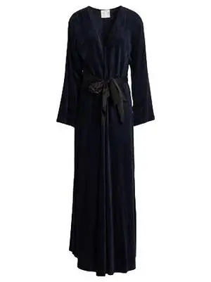 FORTE_FORTE Maxi Dress In Midnight Viscose And Polyester - Blue