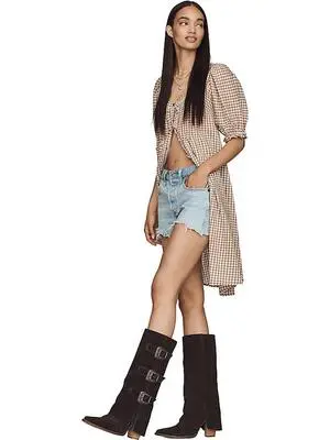 DINGO Buckle Bunny Boots - Brown
