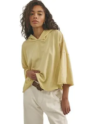 Free People We The Free Come And Go Hoodie - Corn Husk