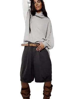 Free People Free People Skyscraper Trouser Shorts Black
