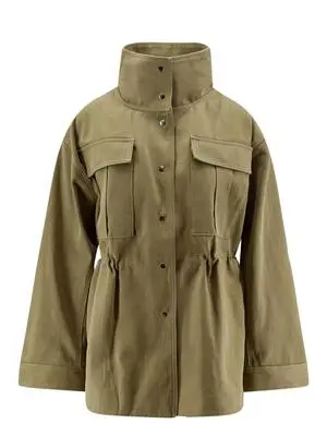 RÓHE ROHE Cotton Jacket With High Collar And Drawstring Waist