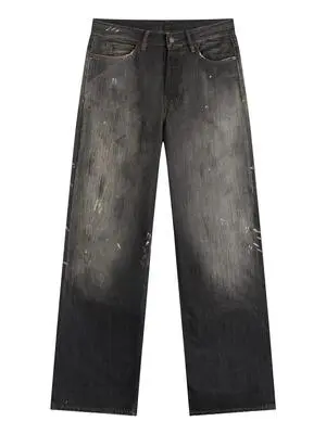 Acne Studios 1981 Trafalgar Wash Wide Leg Jeans - Black