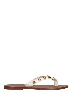 Valentino Garavani Rockstud Leather Sandals - White/oth