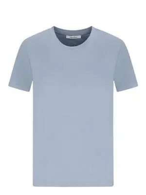 Max Mara Madia Logo-embroidered T-shirt Gray