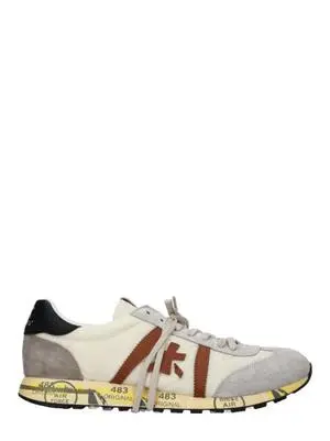 Premiata Lucy 8189 Suede And Fabric Sneakers With Logo Detailing - Multicolor