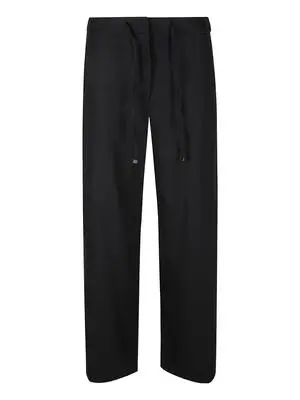 Max Mara Drawstring Waist Casual Pants - Black