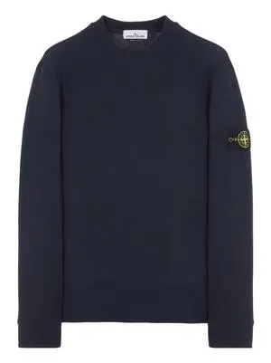 Stone Island Stone Island Crewneck Jumper With Logo Patch Blue