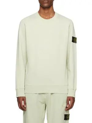 Stone Island Logo Patch Crewneck Sweatshirt - Pistachio Green