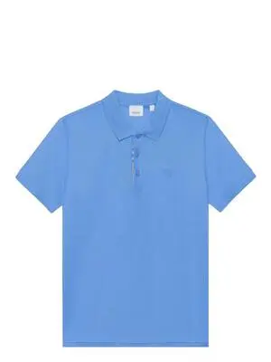 Burberry Pull-down Short-sleeved Polo Shirt - Blue