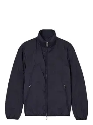 Emporio Armani Zip-up Jacket With Stand Collar - Blue