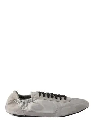 Prada Re-nylon And Suede Elasticized Sneakers - Cloud Ash