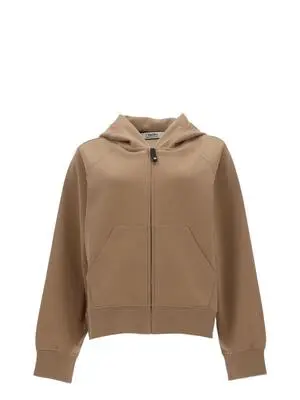 Max Mara Max Mara S Smalmalma Zip-Up Hoodie Brown