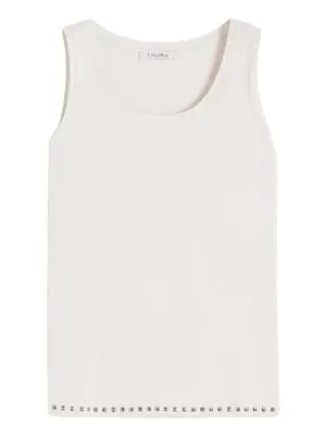 MAX MARA Max Mara Sleeveless Vest Top With Stud Embellishments