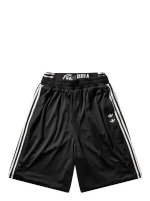 ADIDAS X WILLY CHAVARRIA Willy Chavarria X Adidas Originals Embroidered 3-stripes Shorts - Black