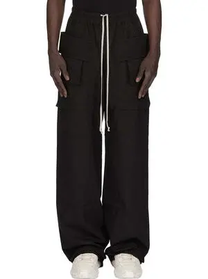 Rick Owens Drawstring Cargo Trousers - Black