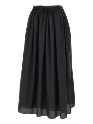 Loulou De Saison Naya Flared Midi Skirt - Black