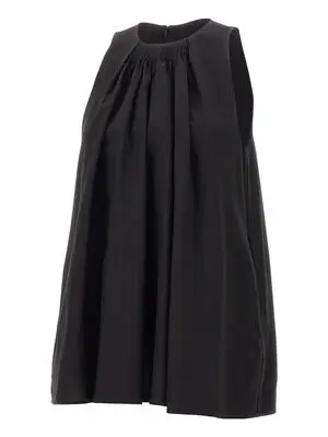 Loulou De Saison Sleeveless Gathered Blouse - Black