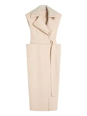 Sportmax Sleeveless Belted Coat - Nude