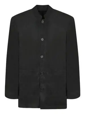 Officine Générale Stand-collar Buttoned Jacket - Black
