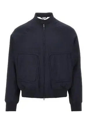 Emporio Armani Long-sleeved Zip-up Jacket - Black