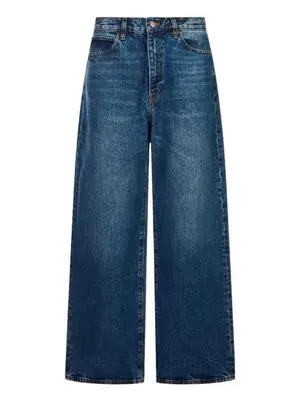 FRAME The Bow Wide-leg Jeans - Blue