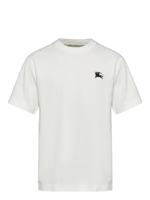 Burberry Ekd Embroidered Crewneck T-shirt - Chalk