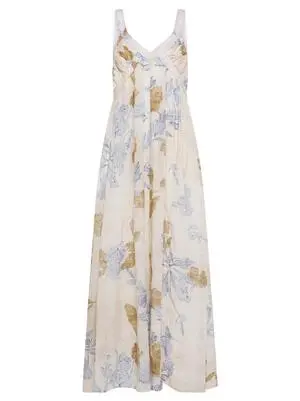 Seventy Floral Printed Maxi Dress - White