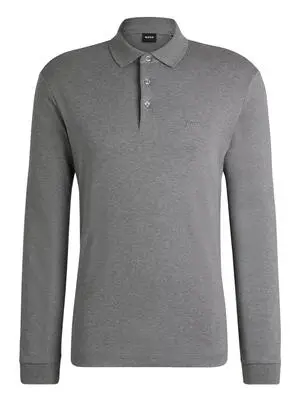Hugo Boss Embroidered-logo Polo Shirt - Grey