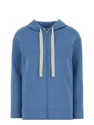 Max Mara Max Mara Smmdoria Zipped Hoodie Turquoise