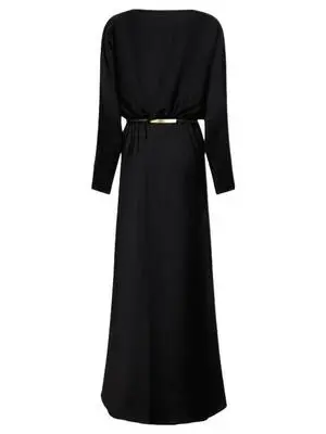Max Mara Msepentola Cagoule Belted Maxi Dress - Black