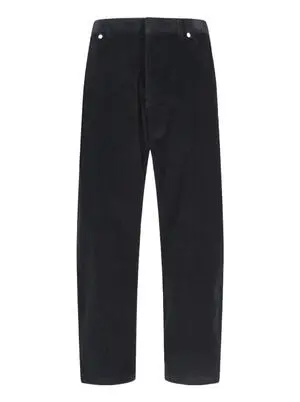 Prada Triangle Logo Corduroy Trousers - Black